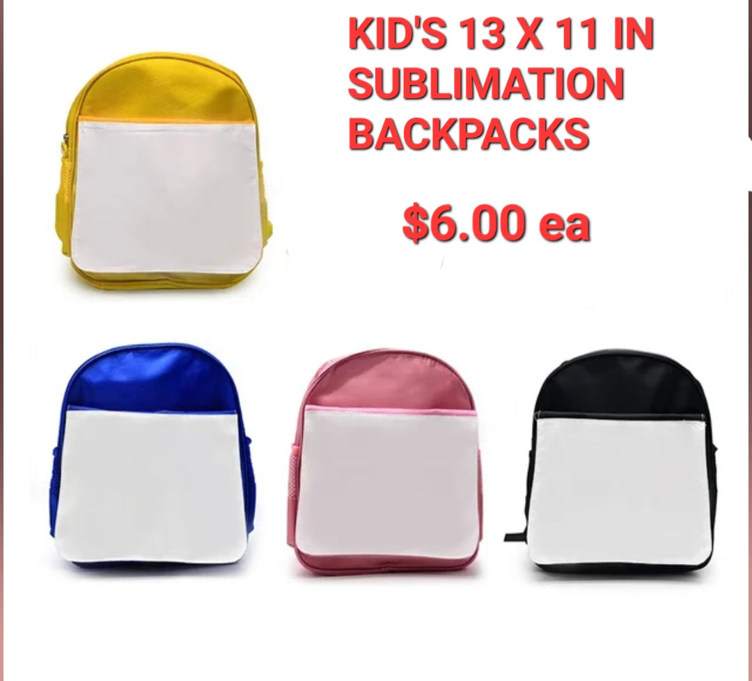 Kid's SUBLIMATION BACKPACKS – TNT Custom Tumbler