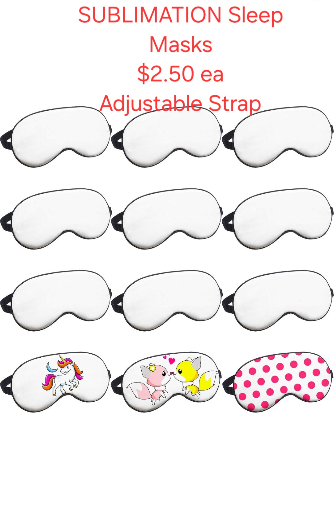 Sublimation Sleep Mask – TNT Custom Tumbler